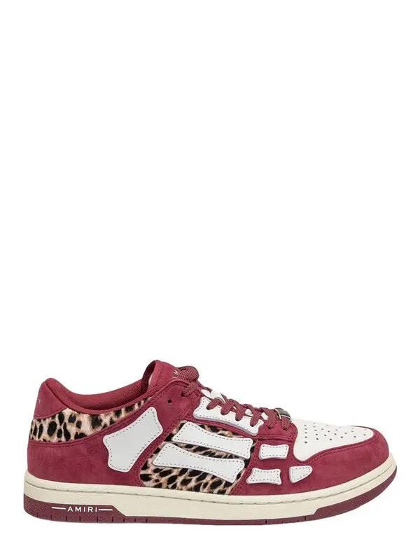 Amiri Leopard Skel Top Sneakers - Red