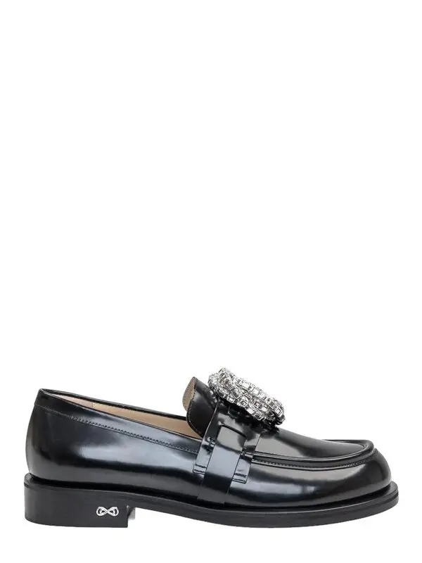 Mach & Mach Galaxy Leather Loafer - Black