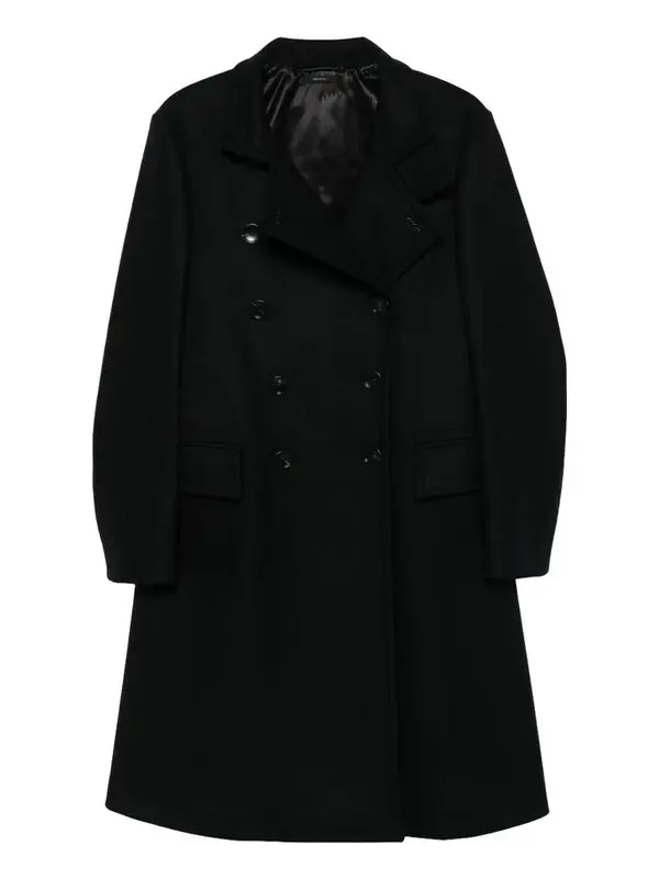 TOM FORD Wool Long Coat - Black