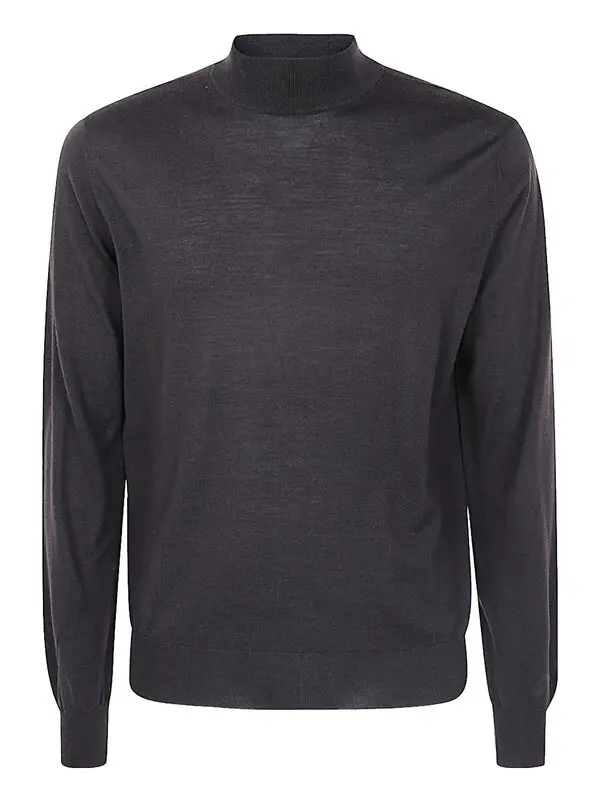 FILIPPO DE LAURENTIIS Long Sleeves Merinos Turtleneck - Brown