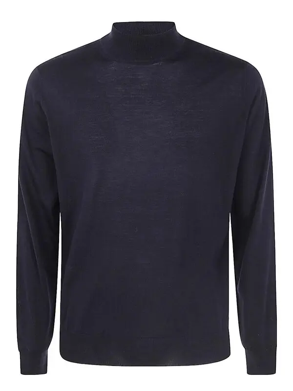 FILIPPO DE LAURENTIIS Long Sleeve Merinos Turtleneck - Blue