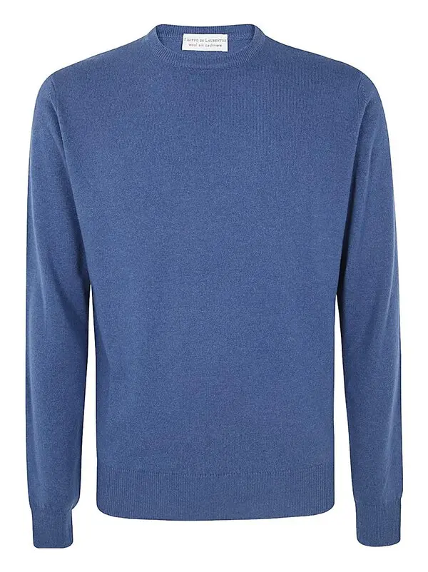 FILIPPO DE LAURENTIIS Long Sleeve Round Neck Top - Blue