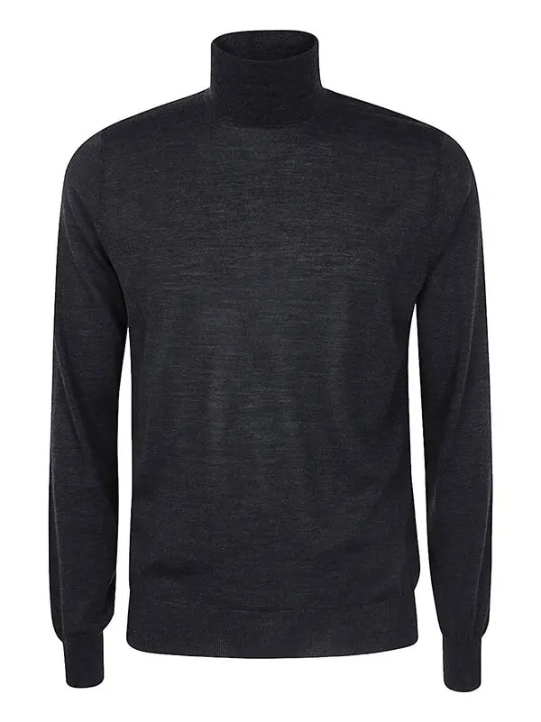 FILIPPO DE LAURENTIIS Long Sleeve Turtleneck - Grey
