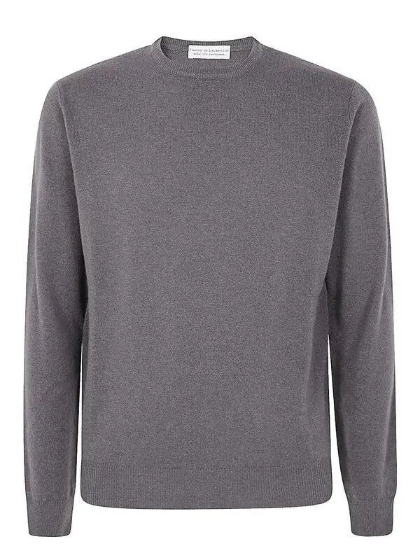 FILIPPO DE LAURENTIIS Long Sleeve Round Neck Top - Brown