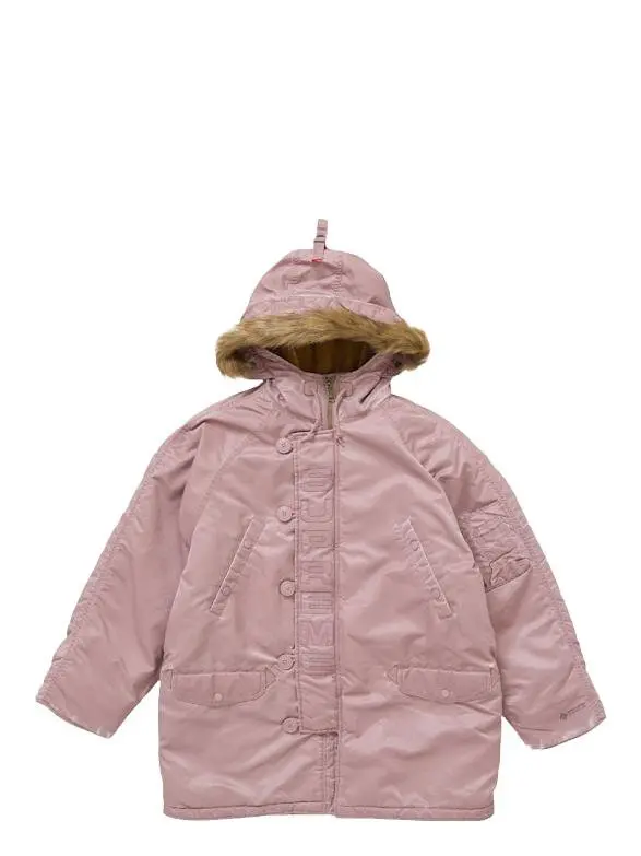 Supreme Washed Flight Satin N 3b Parka Jacket - Dusty Pink
