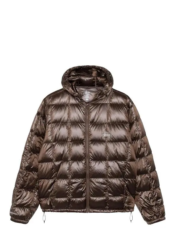StÜssy Midweight Hooded Puffer - Brown