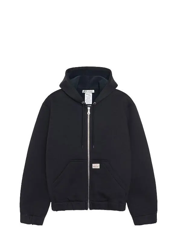 StÜssy X Our Legacy Work Shop Scuba Zip Hoodie - Black Scuba