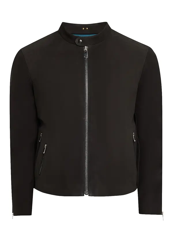 SAVAS Leather Racer Jacket - Black