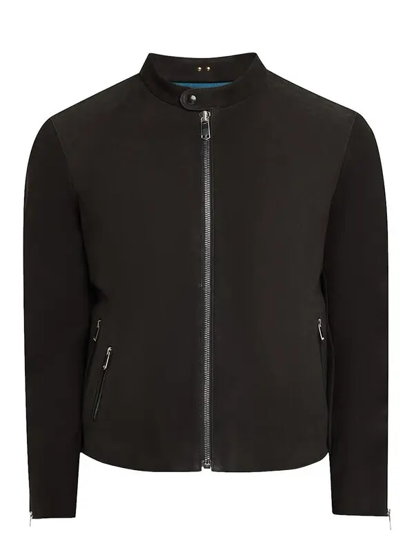 SAVAS Leather Racer Jacket - Black