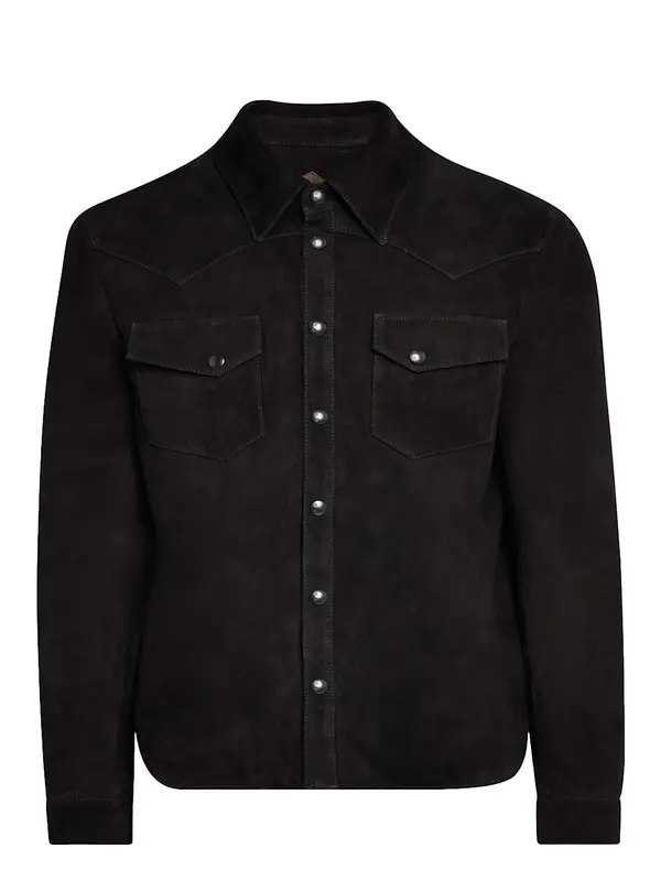 SAVAS Lowry Leather Overshirt - Black