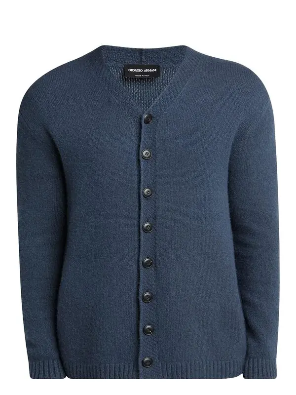 Giorgio Armani Cashmere Button-front Cardigan - Blue