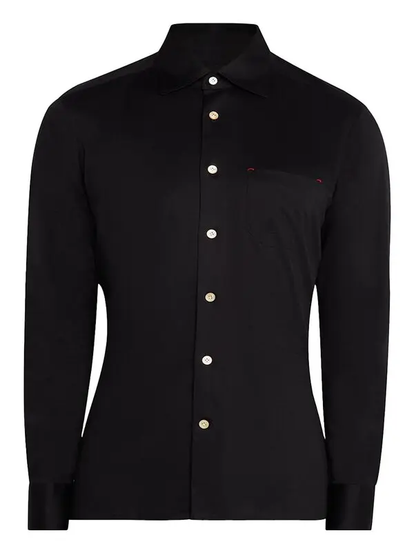 Kiton Nerano Stretch Sport Shirt - Blk