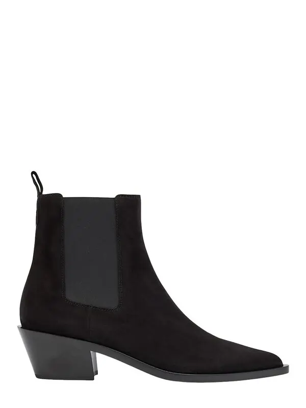 GIANVITO ROSSI Wylie Suede Chelsea Booties - Black