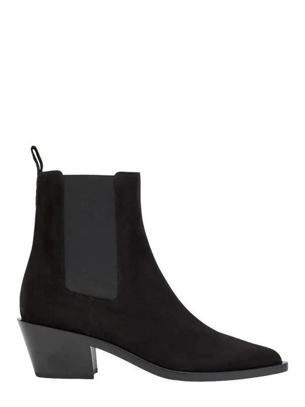 GIANVITO ROSSI Wylie Suede Chelsea Booties - Black