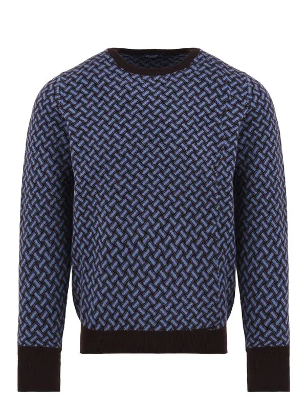 DRUMOHR Cashmere Sweater - Truffle/denim