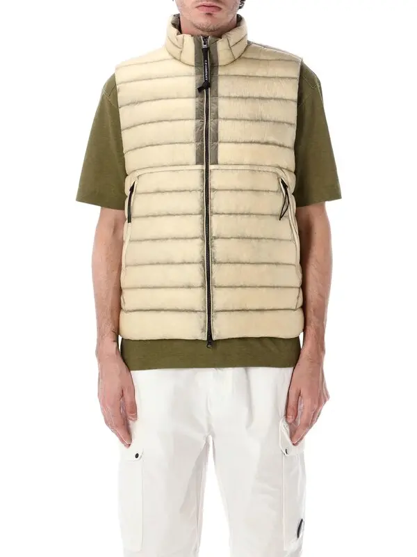 C.P. COMPANY D.d. Shell Down Gilet - Frozen Ecru