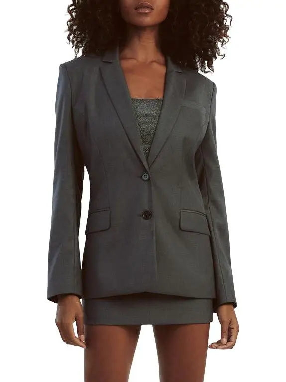 Bardot Maika Fitted Blazer - Dark Grey