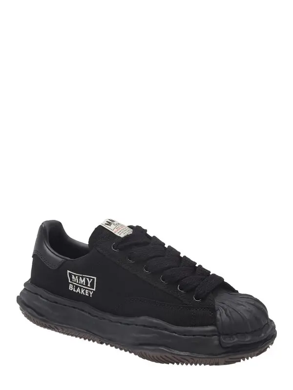 Mihara Yasuhiro Blakey Canvas Sneakers - Black/black