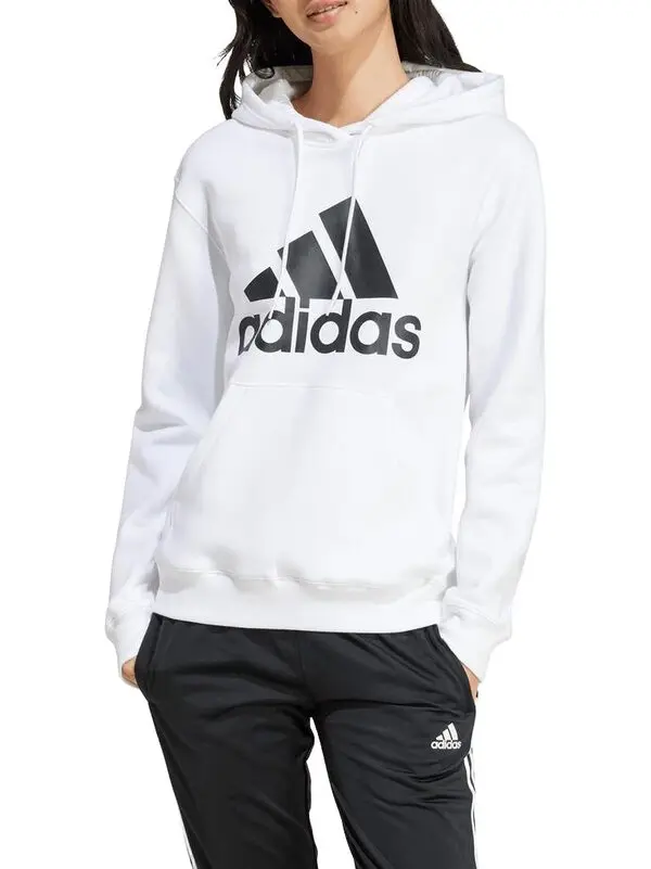 Adidas Essentials Big Logo Hoodie - White