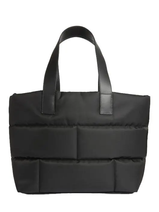 FRAME Plaque Nylon Quilted Tote - Noir