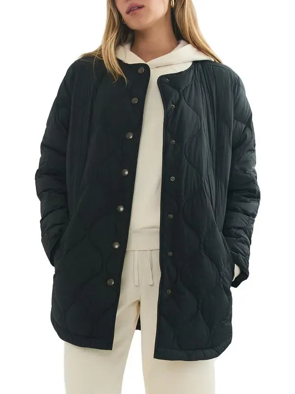 Marine Layer Calista Quilted Jacket - Black