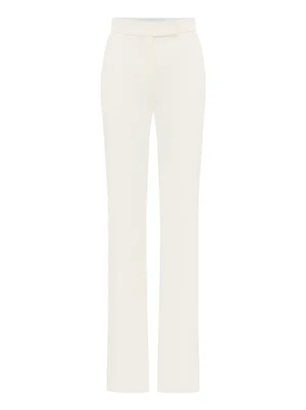 Alex Perry Tailored Bootcut Wool Suiting Pants - Off-white