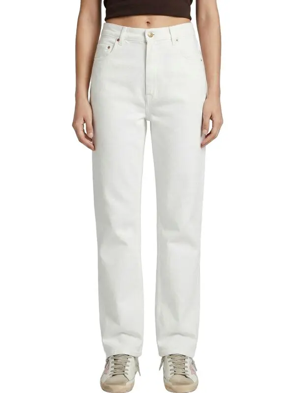 GOLDEN GOOSE Straight Leg Jeans - White