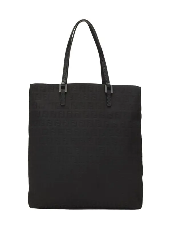 Fendi Zucchino Vertical Tote - Black