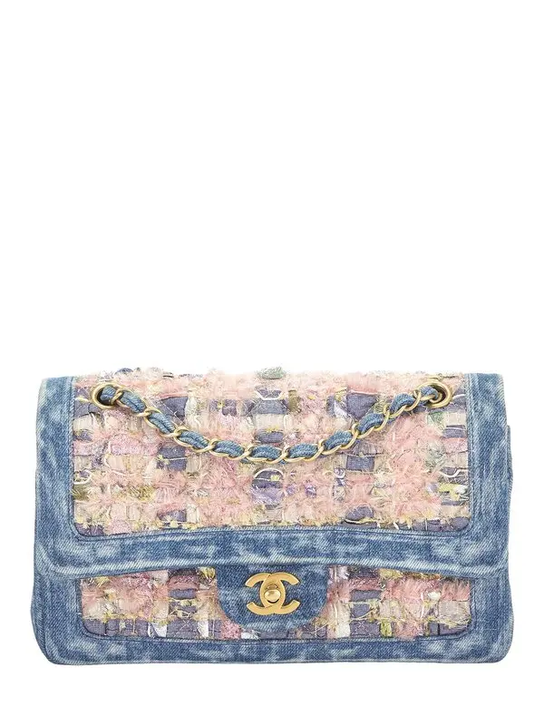 Chanel Classic Double Flap Medium Shoulder Bag - Pink