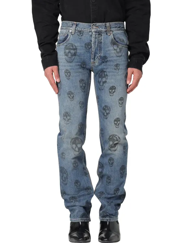 Alexander McQueen Printed Jeans - Blue