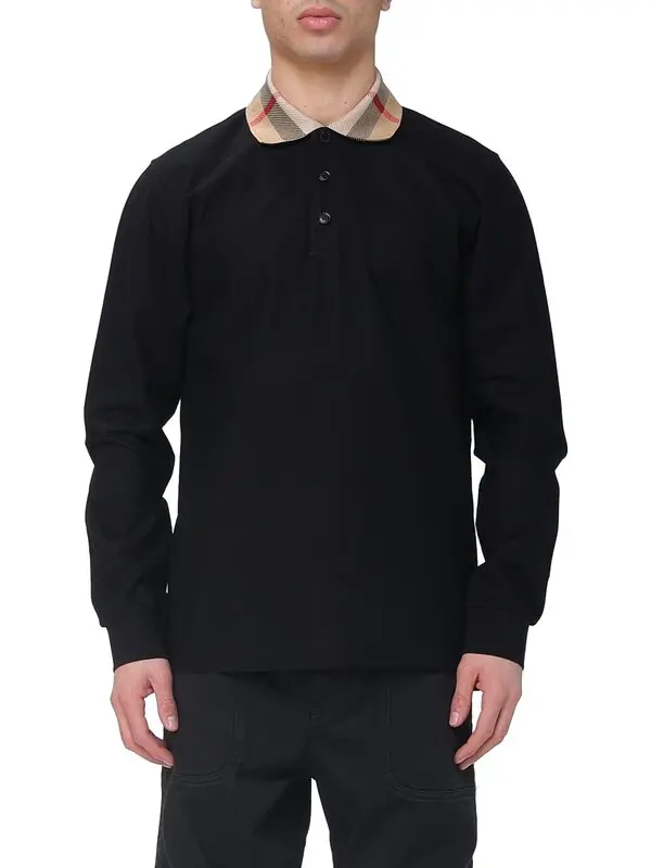 Burberry Cotton Polo Shirt - Black