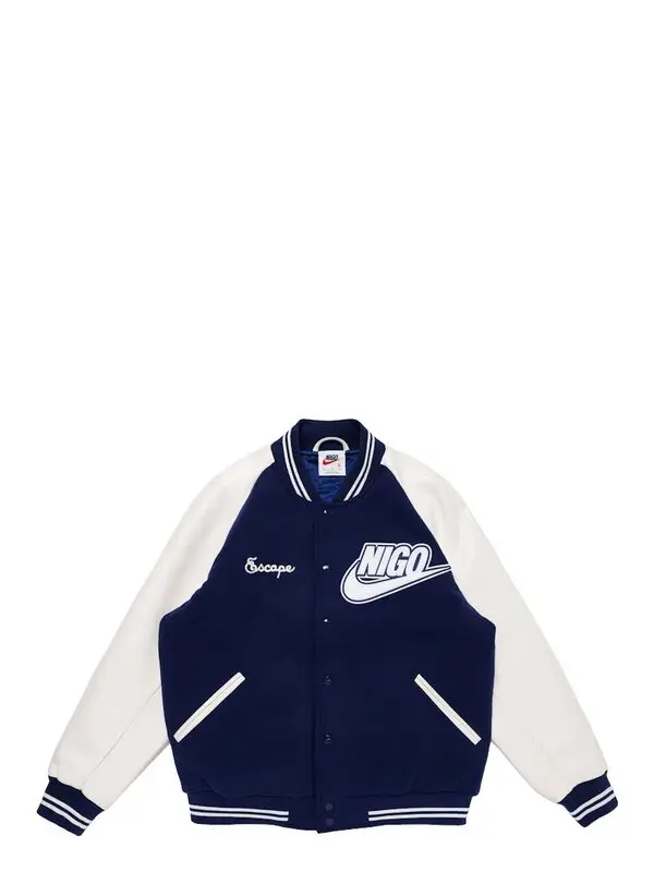 Nike X Nigo Nrg Varsity Jacket - Navy Blue