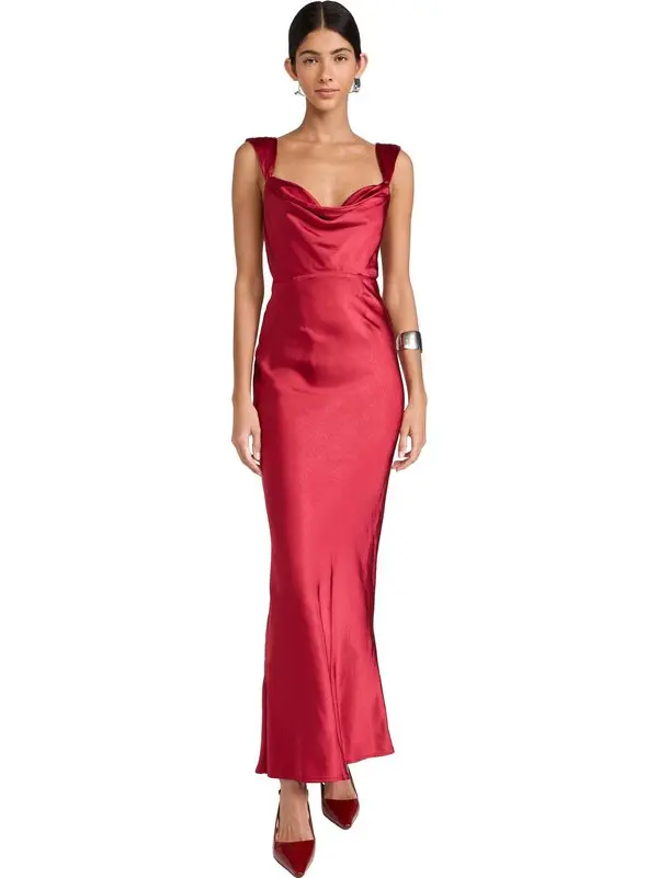 RUNAWAY THE LABEL Margot Maxi Dress - Red