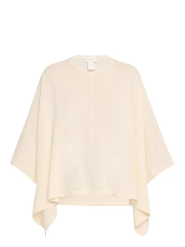 ARLOTTA CASHMERE Cashmere Handkerchief Poncho - Snow