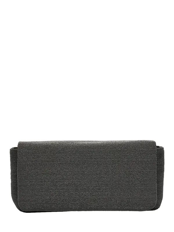 Brunello Cucinelli Allover Monili Convertible Clutch Bag - Black