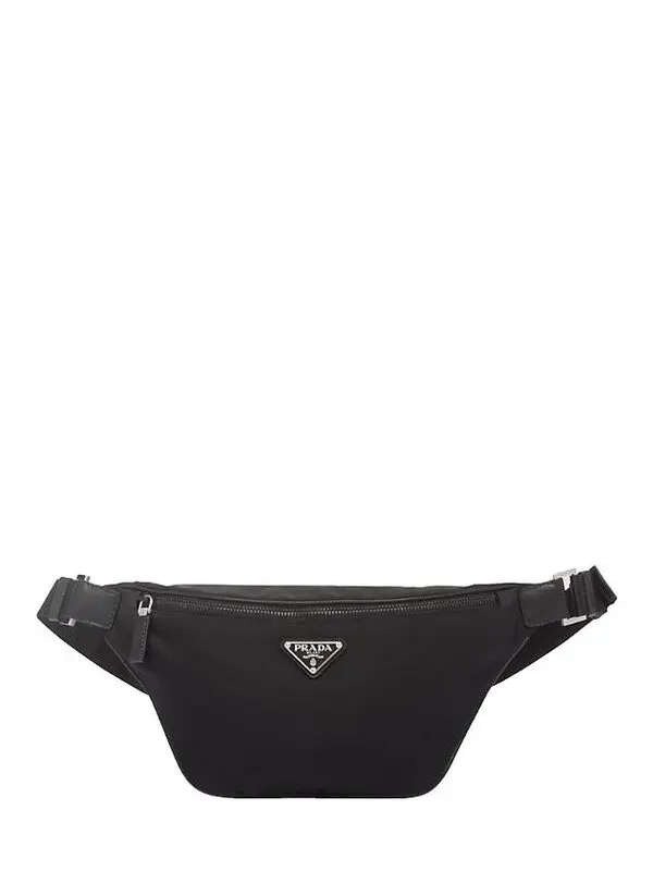 Prada Re-nylon And Saffiano Leather Belt Bag - Black
