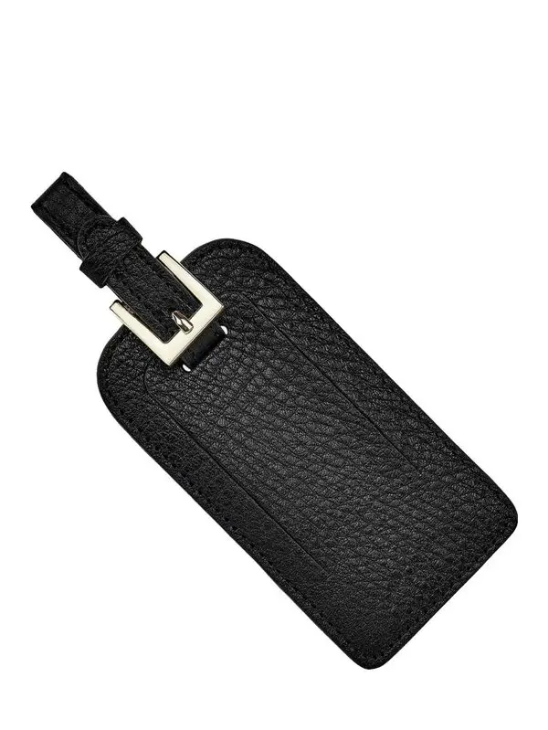 GRAPHIC IMAGE Leather Luggage Tag - Black