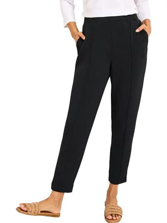 Tommy Bahama Palm Voyage Pintuck Pleat Knit Pants - Black