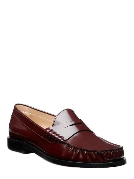STUART WEITZMAN Lottie Penny Loafer - Dark Carbernet