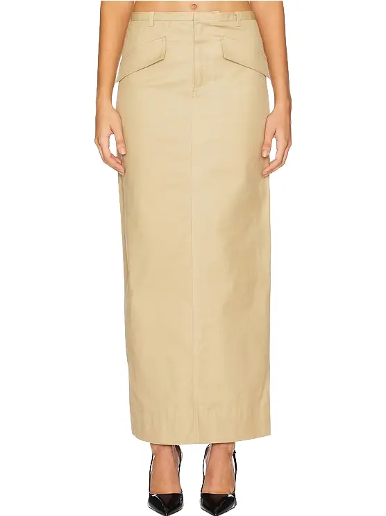 Lpa Clara Maxi Skirt - Khaki