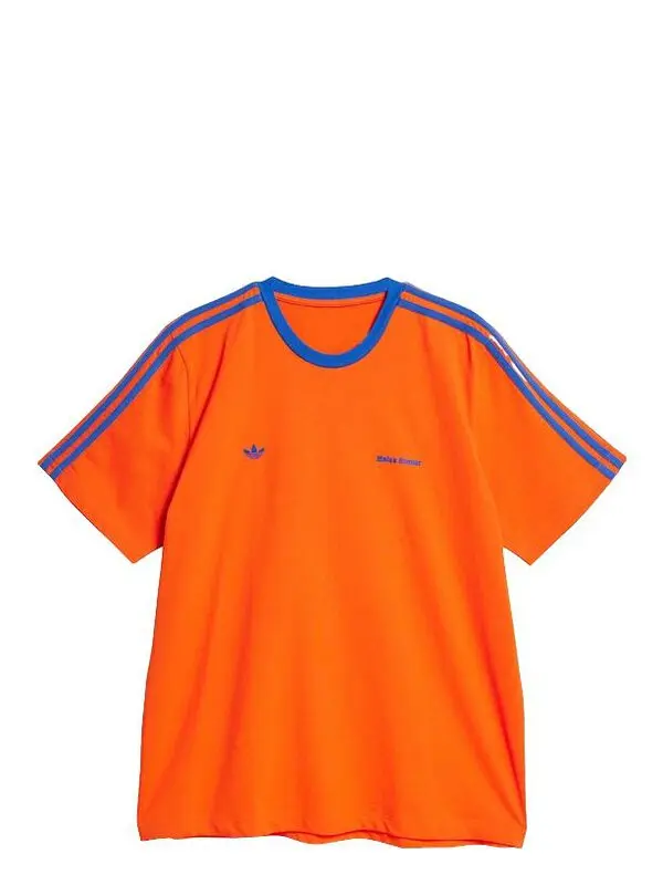 Adidas Wales Bonner Short Sleeve Tee Shirt - Bold Orange/royal Blue