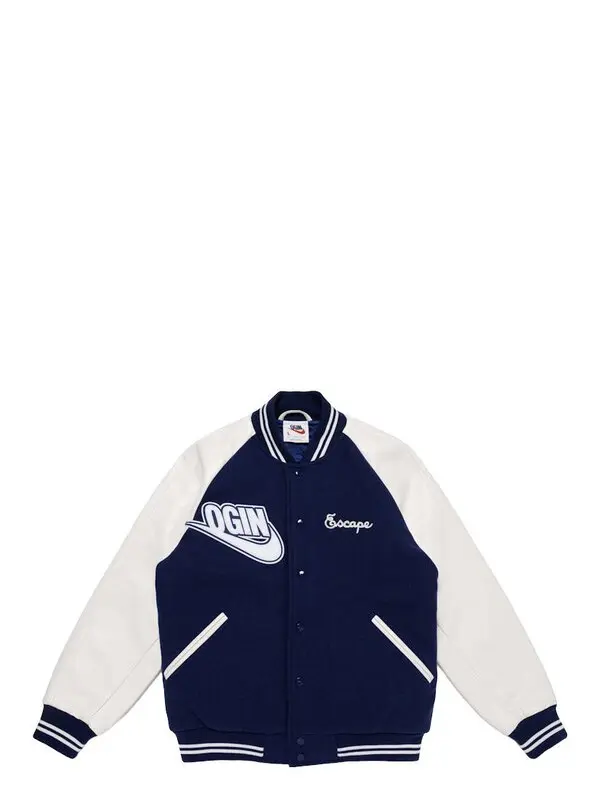 Nike X Nigo Nrg Varsity Jacket - Navy Blue