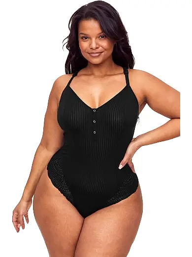 Victoria's Secret Adore Me Emilia Bodysuit - Black