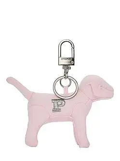 Pink Micro Dog Keychain Charm - Pink