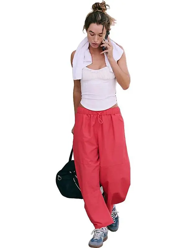 Free People Game Day Pants - Cherry Crush