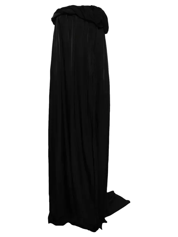 PUSHBUTTON Irregular Tube Maxi Dress - Black