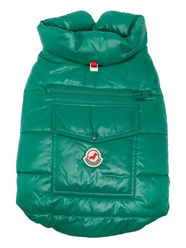 MONCLER X POLDO Logo-patch Gilet - Green
