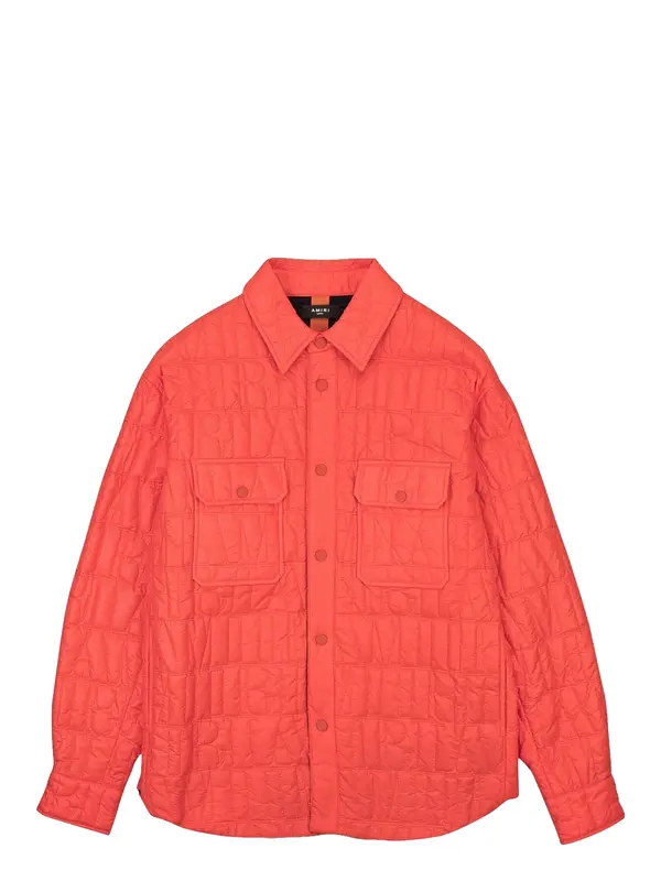 Amiri Quilted Shirt Jacket - Orange