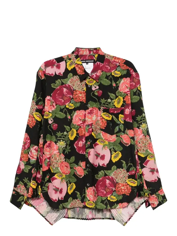 Junya Watanabe Floral-print Shirt - Black