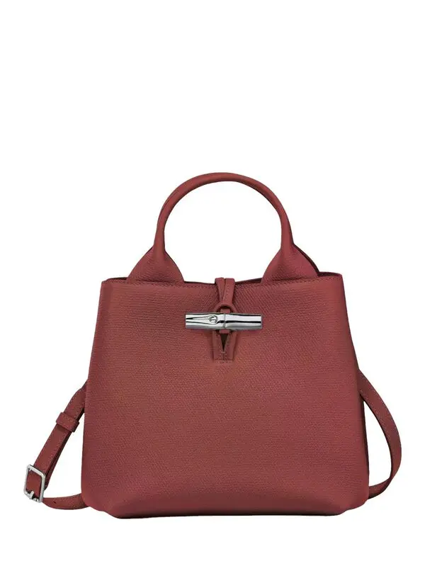 Longchamp Le Roseau Leather Tote Bag - Red